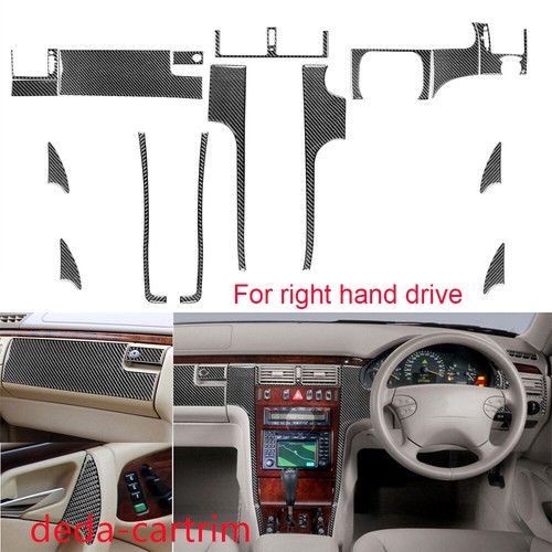 For Benz E-Class W210 1996-2002 RHD Interior Full Set Decor Trim Carbon ...