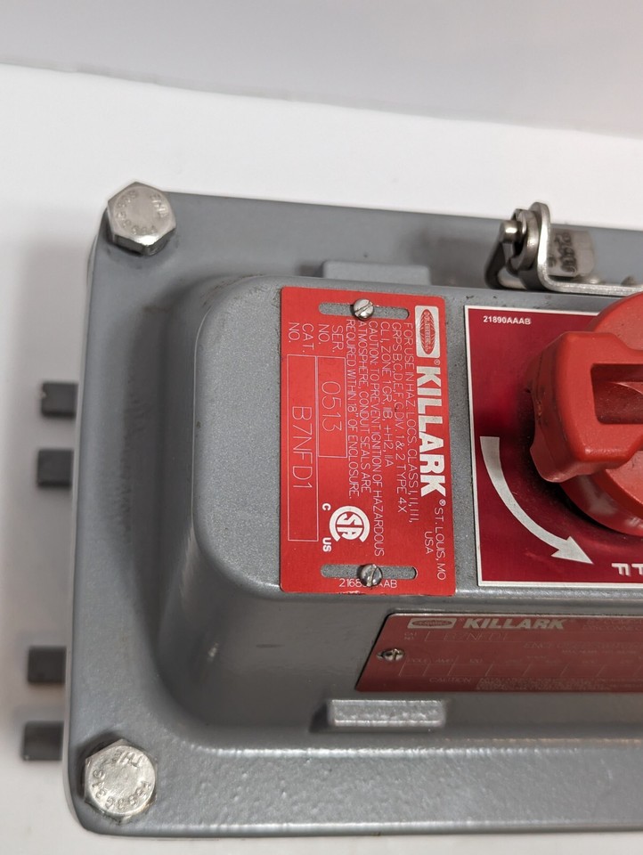 Hubbell Killark B7NFD1 Disconnect Switch 30A Hazardous Location | eBay