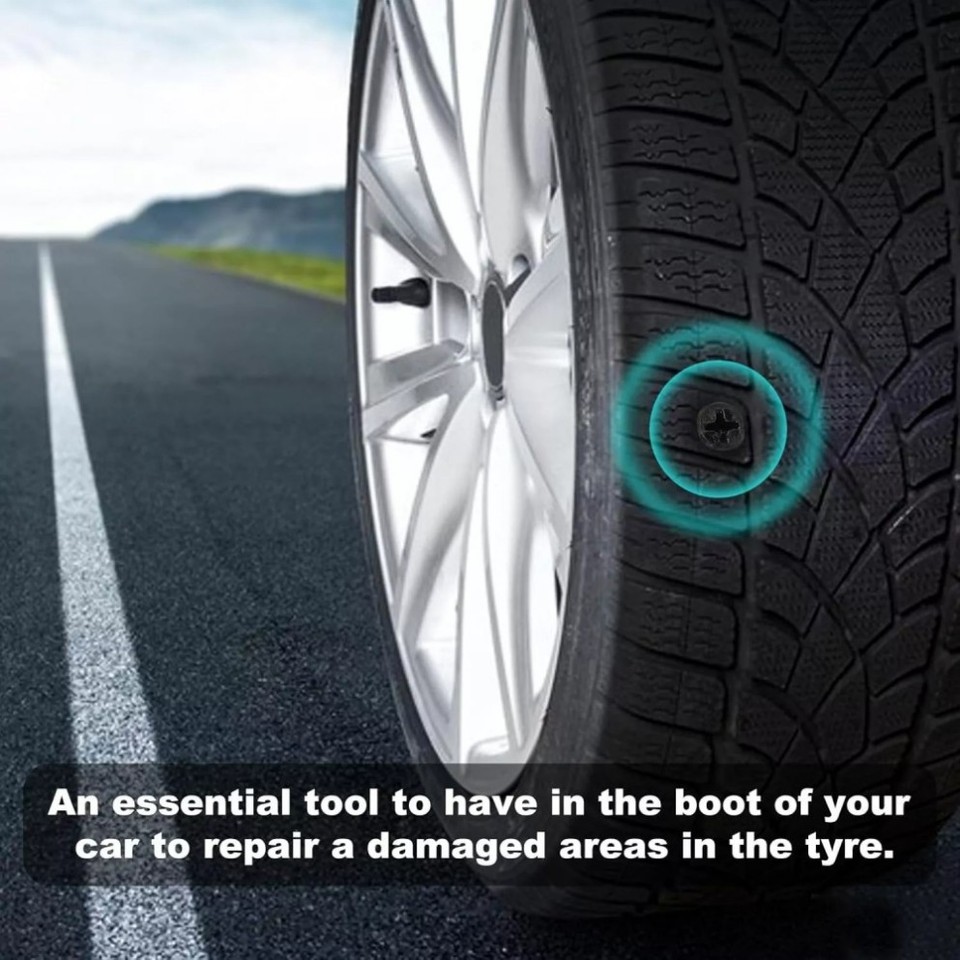 85X Car Tubeless Vacuum Tyre Puncture Repair Kit Screw Nails Tire Patch ...