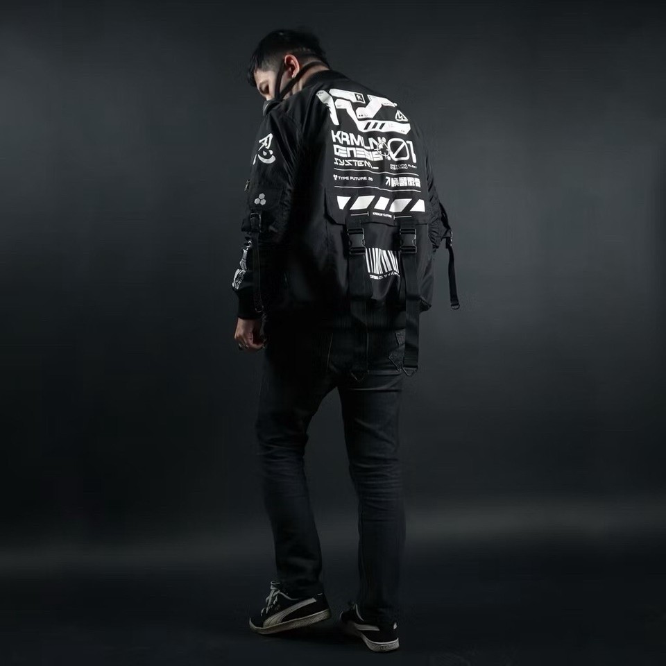 Men's Jacket Cyberpunk Protection Bomber Full Zip Kremlin Genesis ...