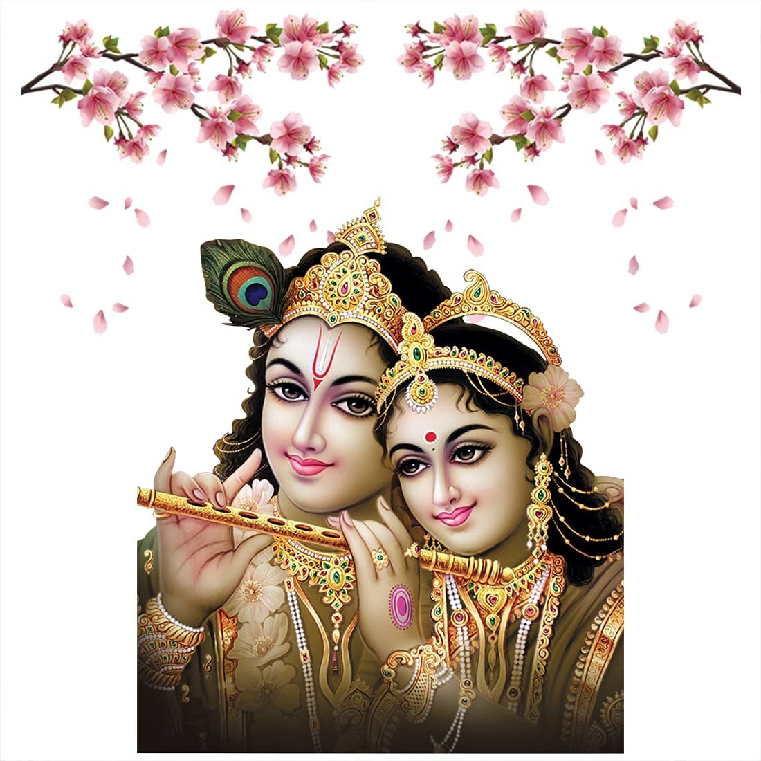 Diwali Chic: Enhance Home with Modern Wall Art Of Vinyl Radha Krishna ...