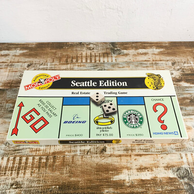 Monopoly Seattle Edition Board Game 1997 - 100% Complete | eBay