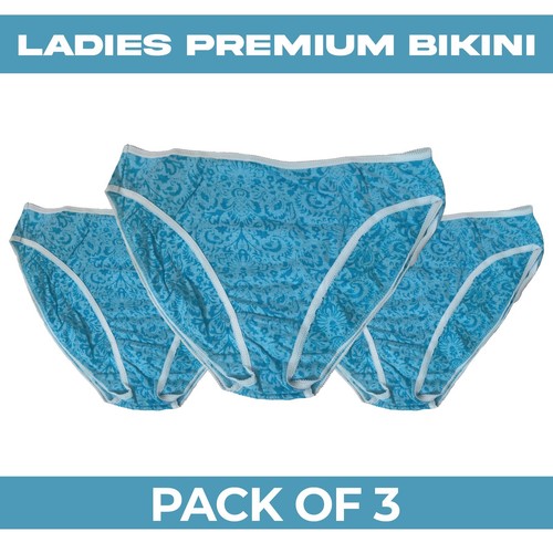 3 & 6 Pack Ladies Knickers Penties Comfort Fit Cotton Multipack Womens ...