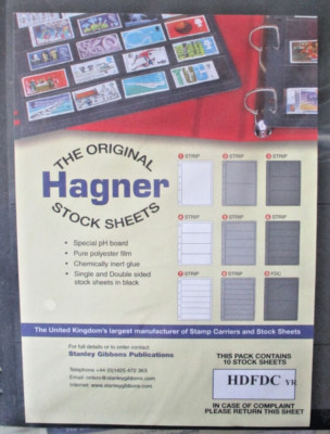1 Pack 10 Hagner Stamp FDC Stock Sheets Double Sided New Stock Still ...