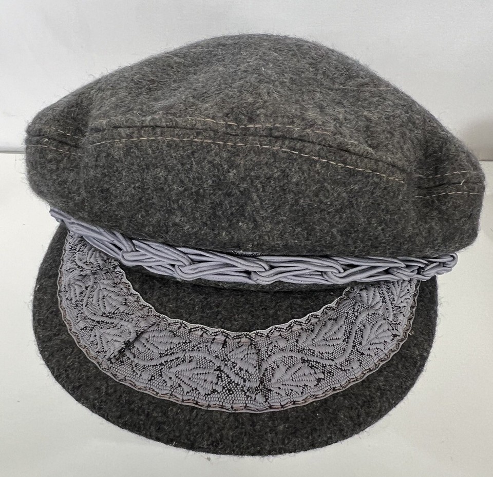 Dorfman Pacific Greek Fisherman Cap Wool Blend Made In Greece Gray | eBay