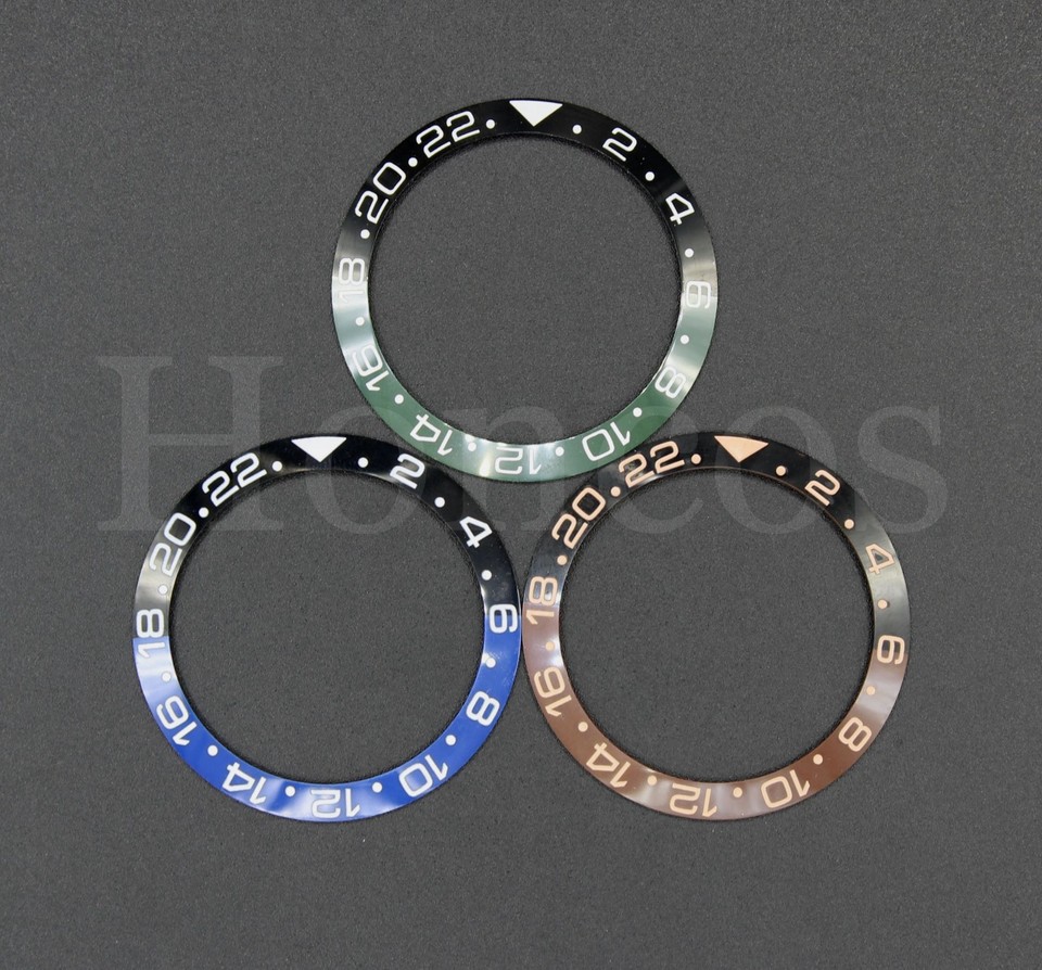 38MM Ceramic Bezel Insert Ring GMT Planet Ocean Diver Vintage fits for ...