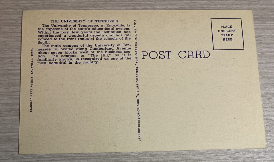 Postcard Sophronia Strong Hall Cafeteria Univ. Of Tennessee Knoxville ...