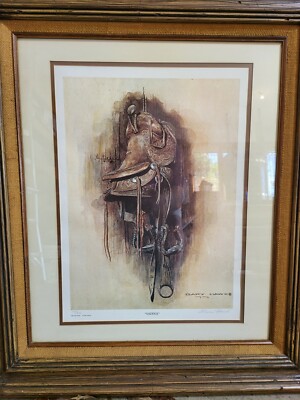 1977 Gary Hawk Signed Lithograph "The Saddle" #114/300 | eBay