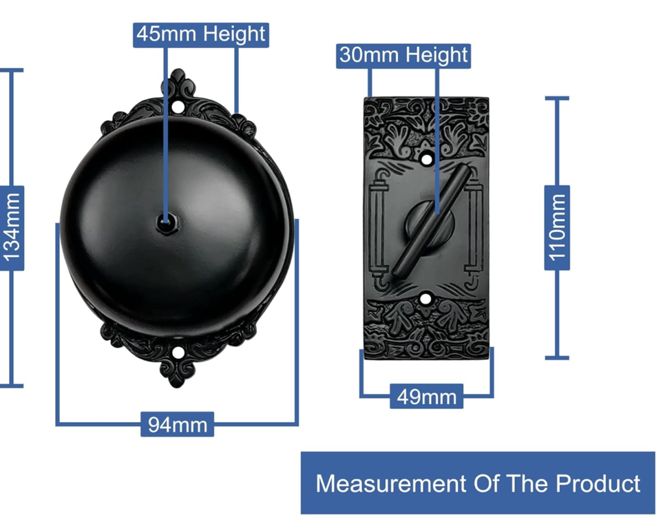 Victorian Style Twist Bell Vintage Look Doorbell Ringer Antique Front ...