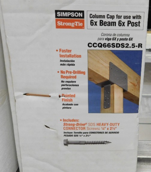 Simpson Strong Tie CCQ66SDS2.5-R 6x Beam 6x Post End Column Cap ...