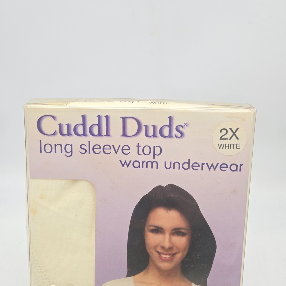 Vtg Cuddl Duds Long Sleeve Top Shirt Womens 2X Warm Underwear White ...