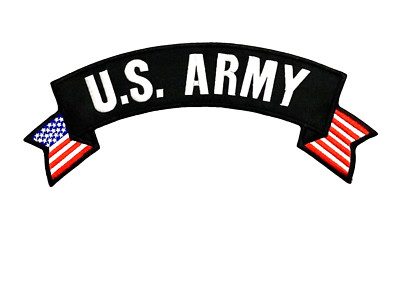 U.S. ARMY Large Military Rocker/Tab Patch for Vests or Jackets | eBay
