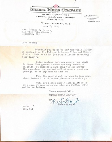 1931 Havens Estate OSU Columbus OH Ephemera Lot Letters Indera Bode ...