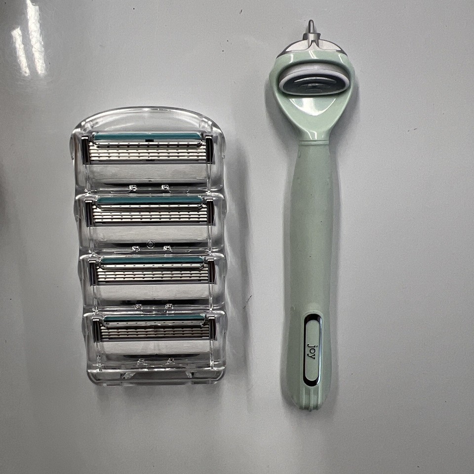 Joy Women's Razor Handle + 4 Razor Blade Refills, Teal | eBay