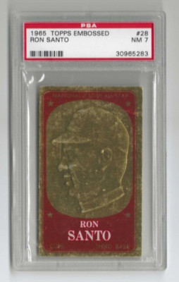 1965 Topps Embossed #28 RON SANTO Chicago Cubs HOF PSA 7 NM | eBay