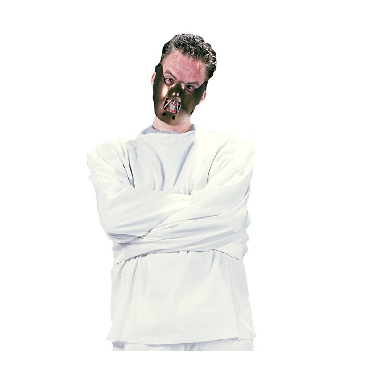 Straight Jacket Costume and Mask Adult Hannibal Lecter Halloween Fancy ...
