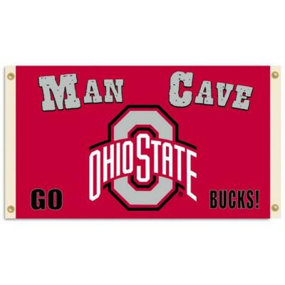 Ohio State Buckeyes Man Cave Go Bucks 3 x 5 Flag Banner BSI USA SELLER ...