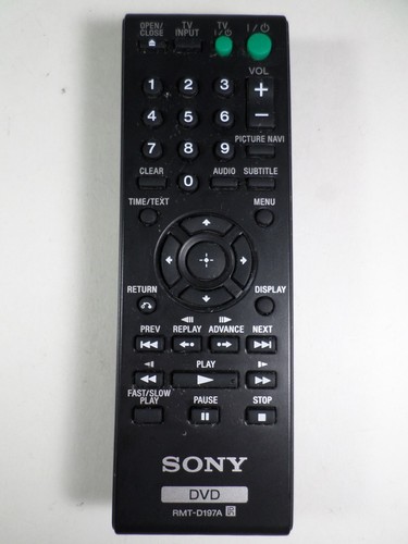 Sony Original DVD Player Remote Control Genuine RMT-D197A Tested | eBay