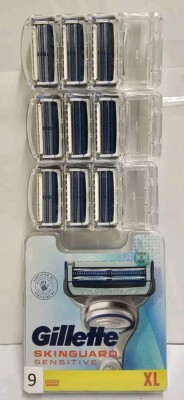 gillette skinguard sensitive blades 9 pack | eBay UK