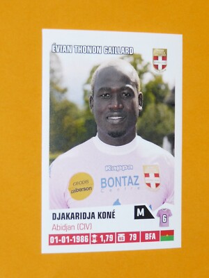 #89 DJAKARIDJA KONE EVIAN THONON GAILLARD PANINI FOOTBALL FOOT 2013 ...