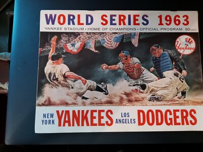 1963 World Series Program (Los Angeles vs. New York) near mint (scored ...