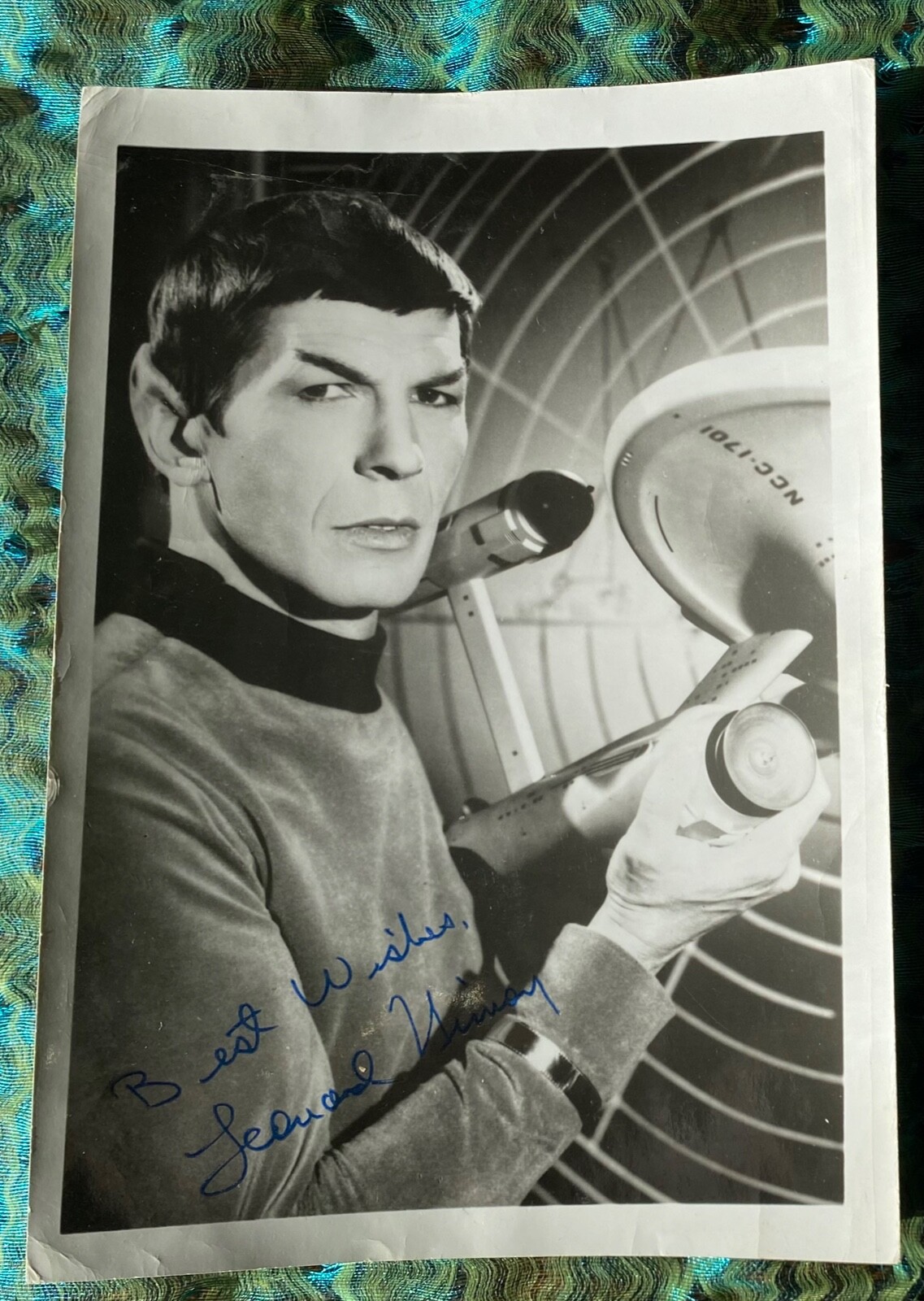 Vtg Early 1967 Leonard Nimoy Mr. Spock Star Trek Stock Autographed 5 x ...