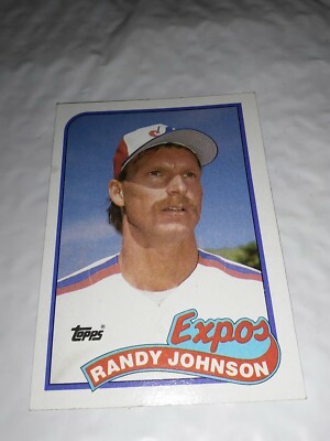 1989 Topps. Tiffany Randy Johnson Montreal Expos #647 Baseball error ...