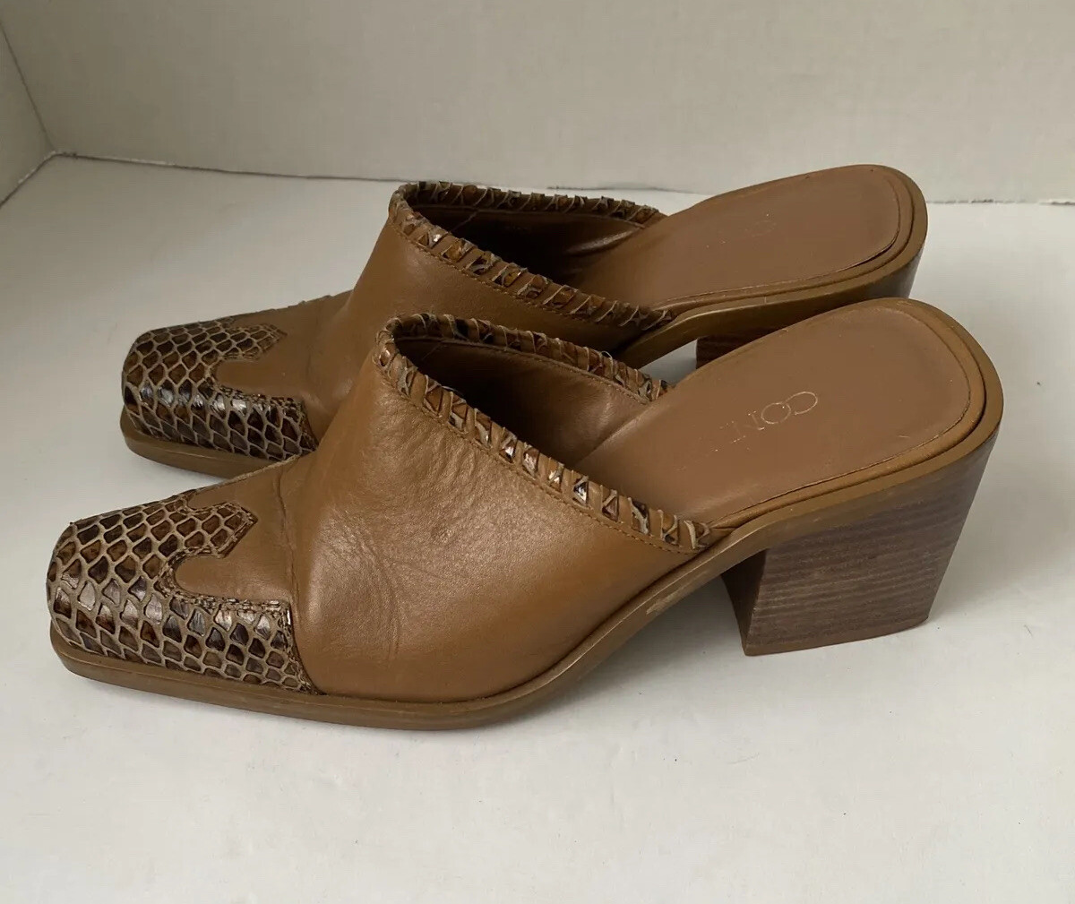 Connie Women's Clogs Leather Snake Skin Mule SlipOn S… - Gem