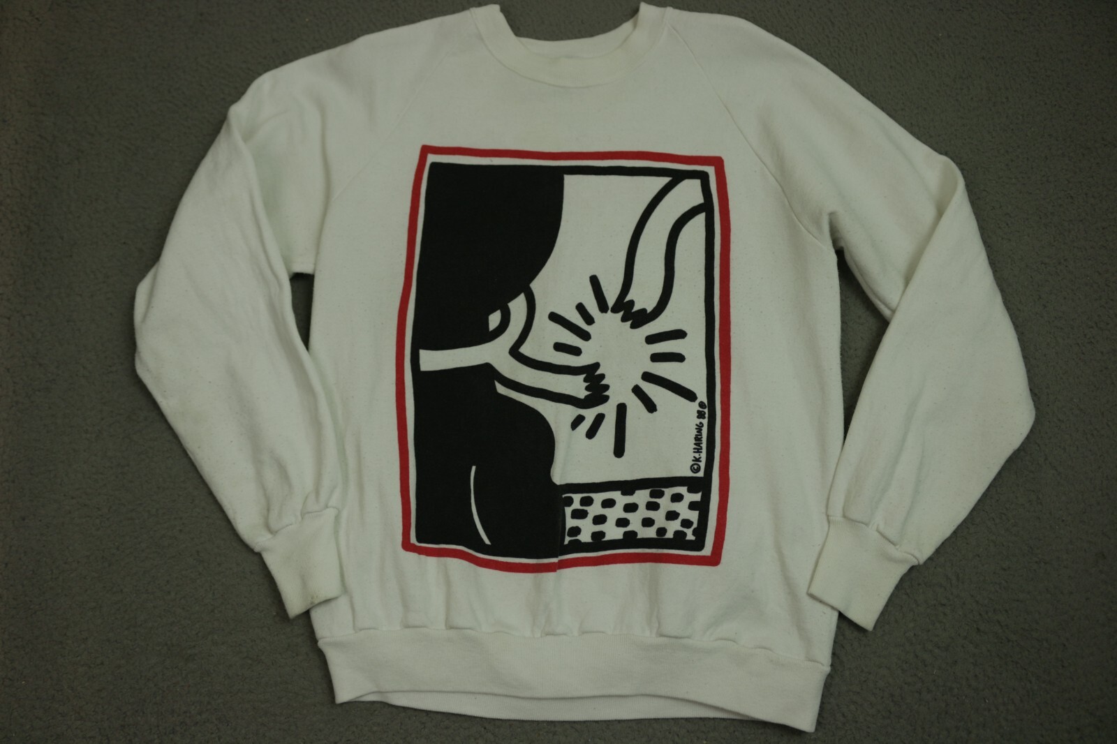 Vintage Keith Haring 1988 South Africa Sweater Crewne… - Gem