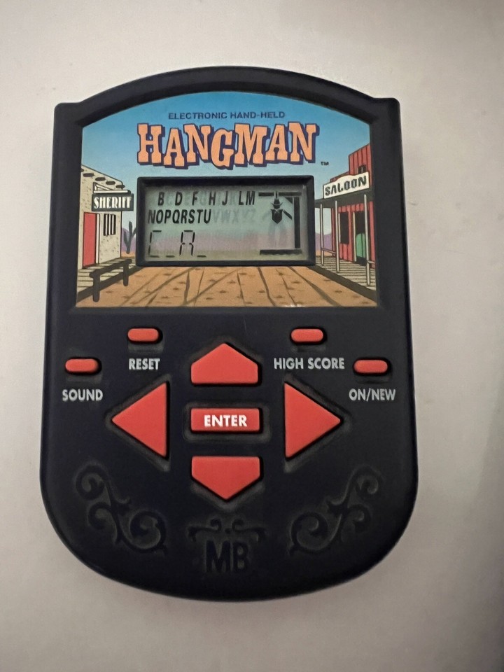 Hangman Electric Handheld Game Milton Bradley 1995 | eBay
