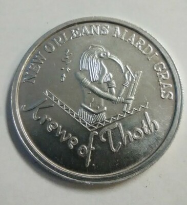 Danny Frolich designed 1990 Krewe of Thoth Aluminum Mardi Gras Doubloon ...