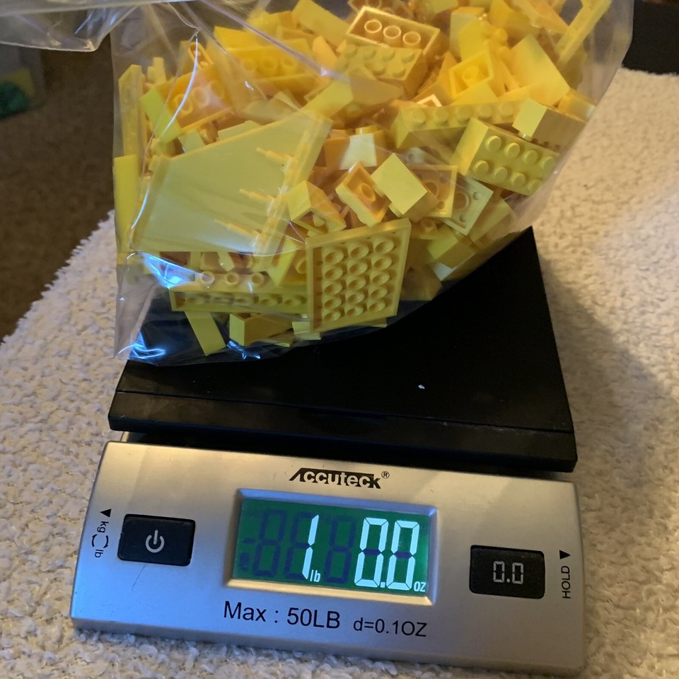 LEGO BRICKS and PARTS, BULK BY THE POUND, 1LB Yellow Bricks | eBay