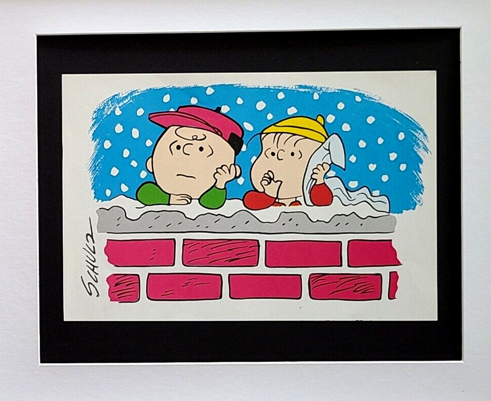 CHARLES SCHULZ + Signed Christmas 1968 Peanuts SNOOPY Cartoon + New ...
