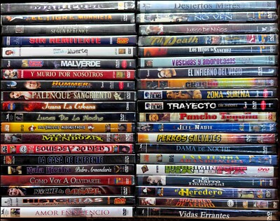 40 Different Spanish (Mexican) DVD's - New Peliculas * Accion, Comedia ...