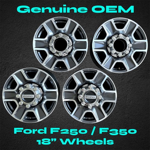 NICE SET! 18" Wheels & Caps for Ford F250 F350 2023 - 2025 OEM Rims F ...