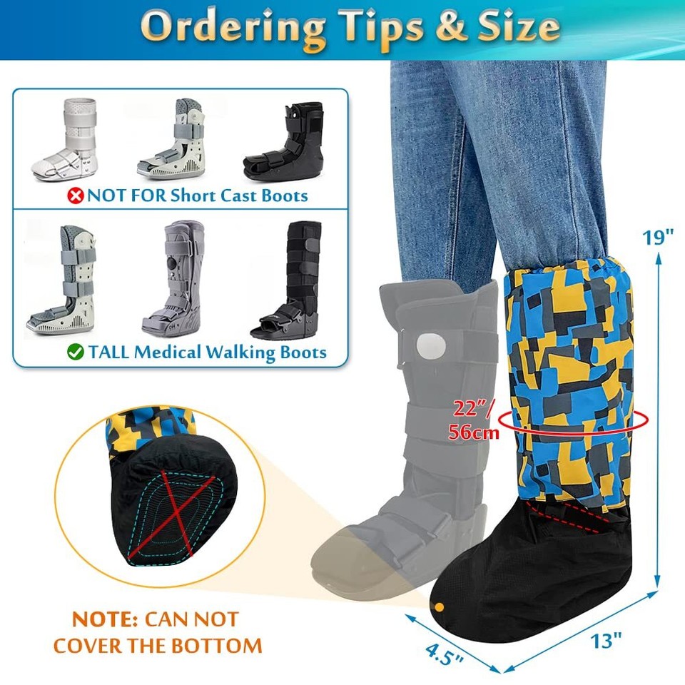 Walking Boot Cover Medical Fracture Foot Cast Cover Orthopedic Walking ...
