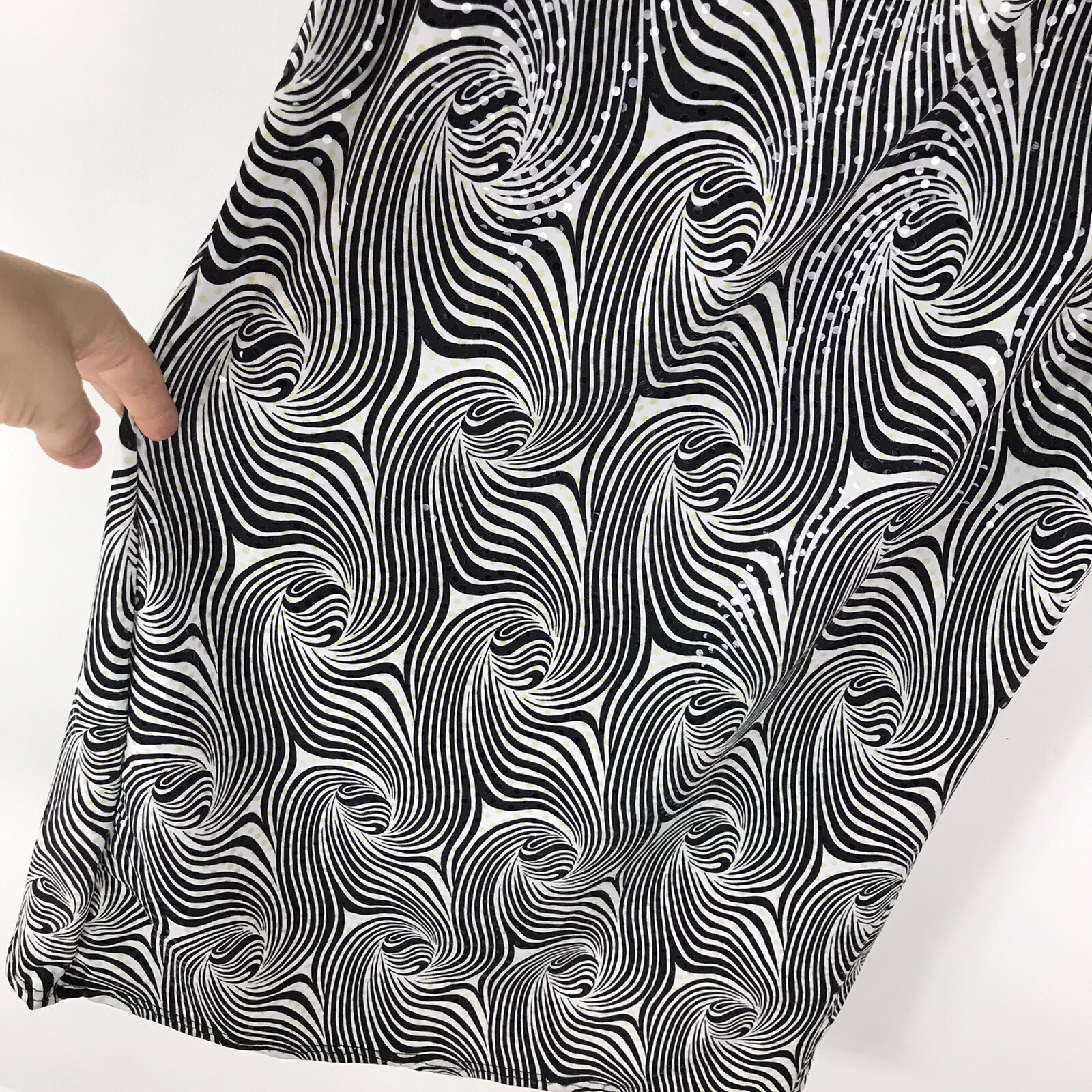 Jessica McClintock Y2K Swirl Psychedelic Strapless Ma… - Gem