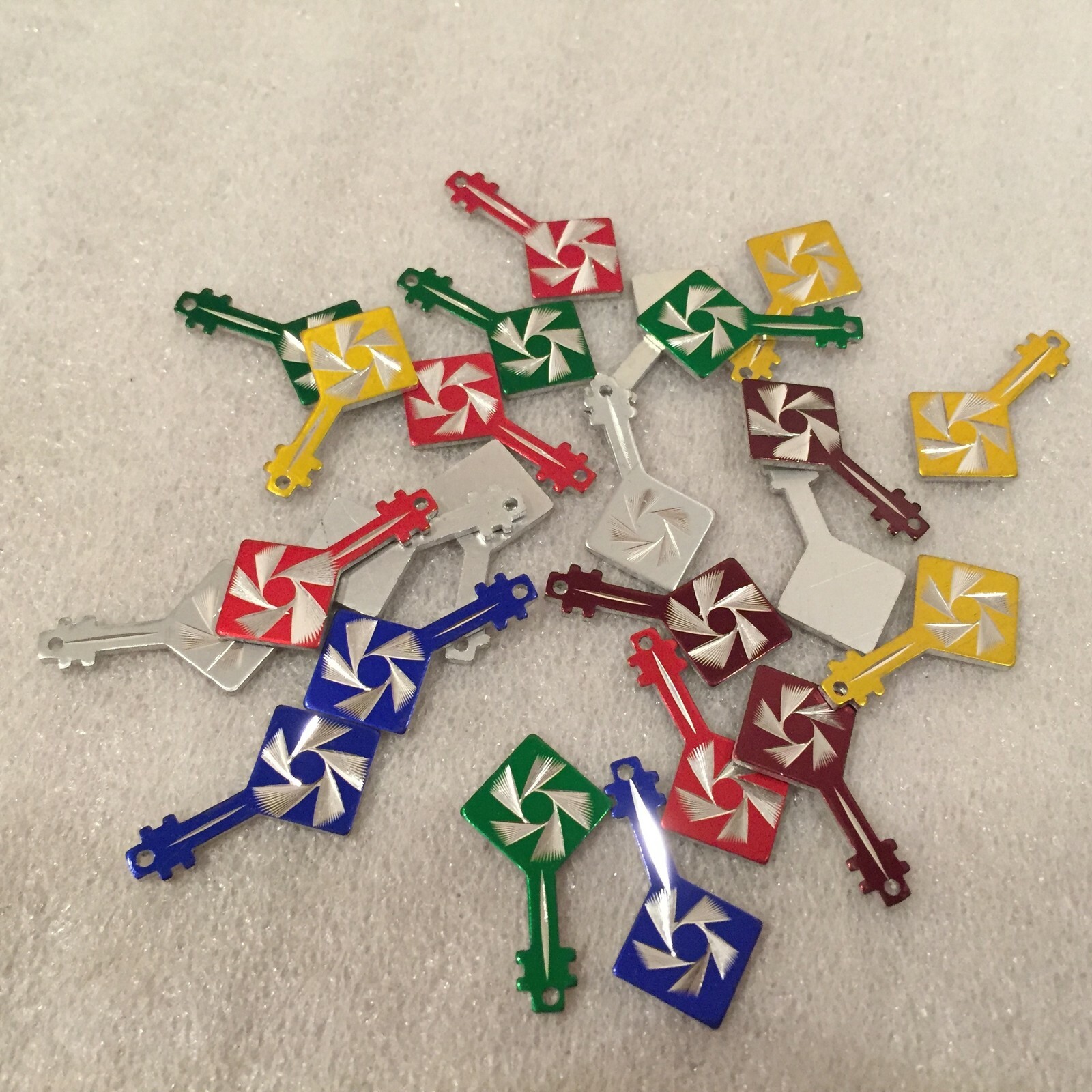 ER96 20mm assorted color die cut metal square banjo shapes (24) | eBay