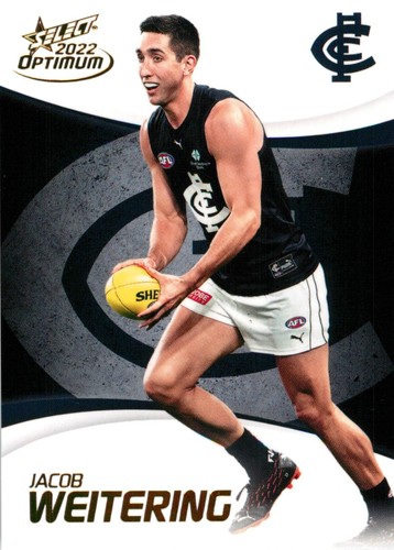 2022 CARLTON BLUES AFL Card JACOB WEITERING Optimum | eBay Australia