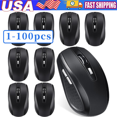 Wireless Optical Mouse Mice 2.4GHz USB Receiver For Laptop PC Computer ...