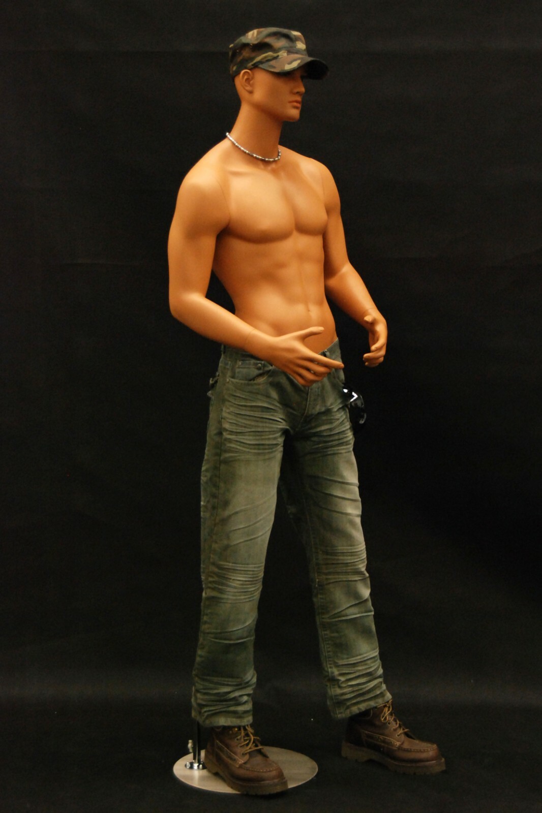 Adult Tan Male Realistic Fiberglass Standing Full Body Mannequin with ...