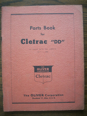 Oliver Cletrac DD Crawler Parts Manual | eBay