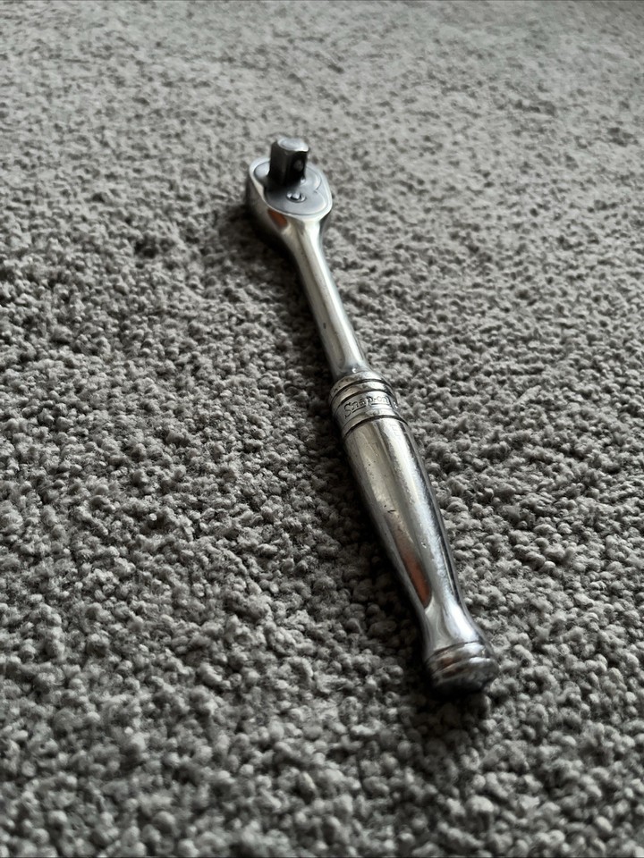 Snap-On F710D 3/8'' Drive Standard Handle Chrome Ratchet Measuring 7-1/ ...