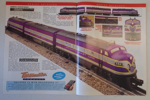 Lionel Train 11903 Atlantic Coast Line F3 A-B-A Diesel Locomotive Set ...