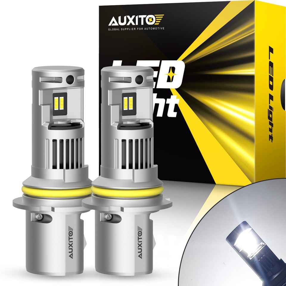 2x NEW 9004 HB1 LED Headlight Bulbs Kit 6000K High Low Beam White Q16 ...
