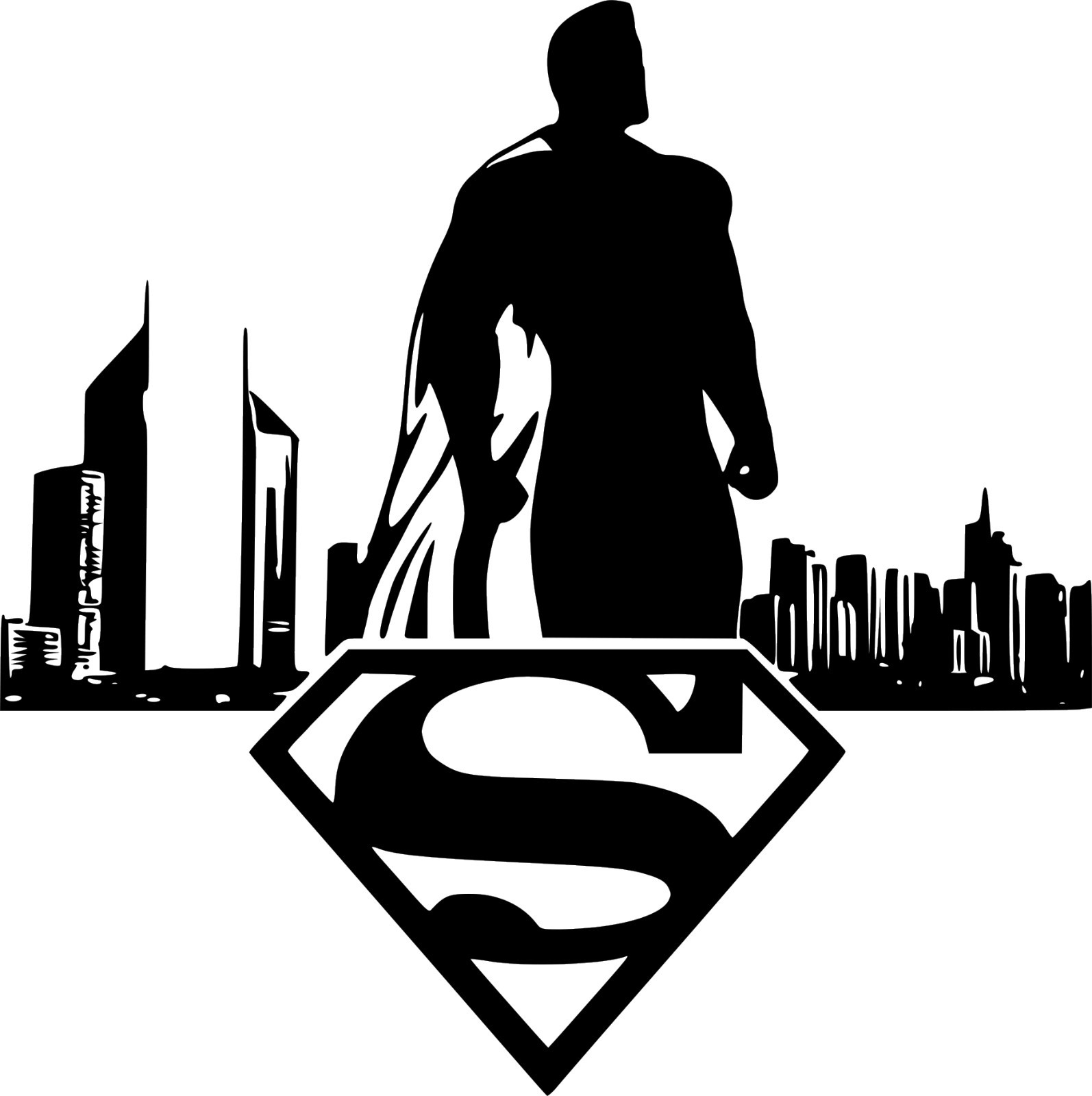 Superman Skyline Wall Car Window Truck Marvel Comics Vinyl Sticker ...