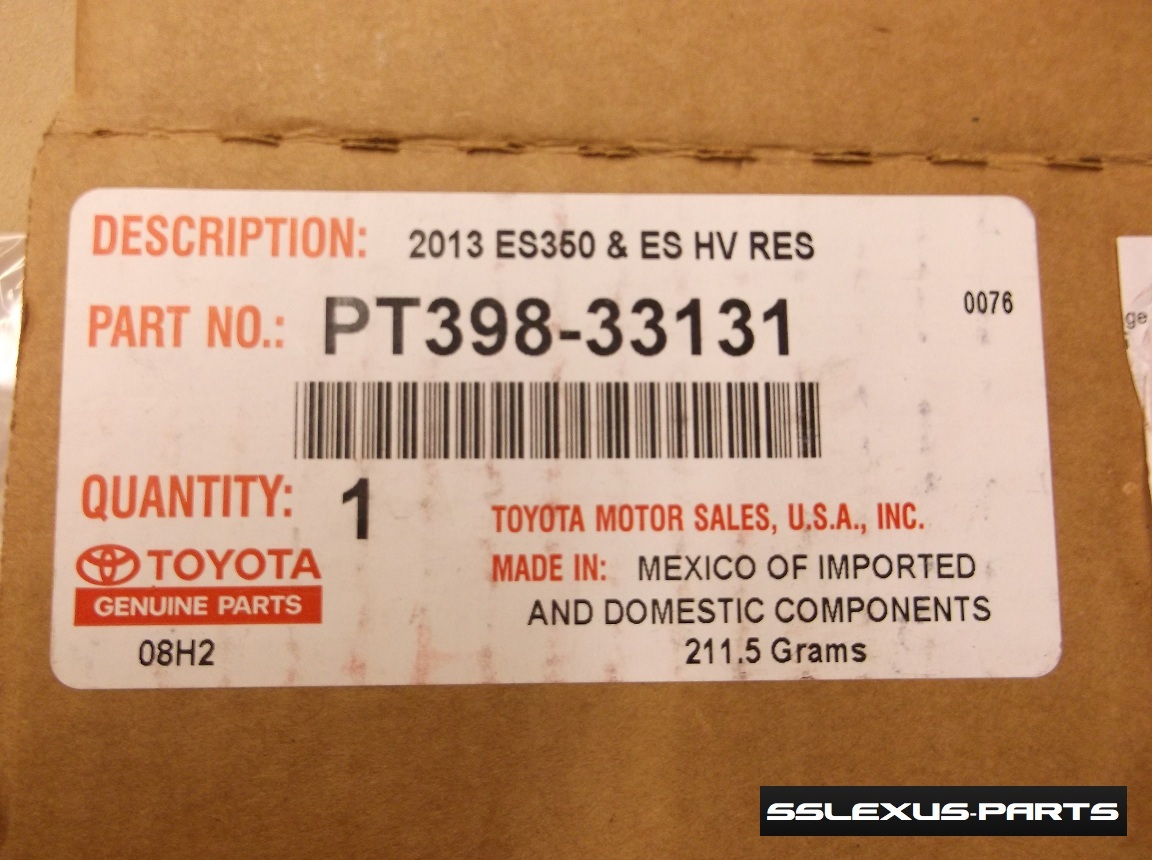 Lexus ES300H ES350 (2013-2014) REMOTE ENGINE START STARTER OEM PT398 ...