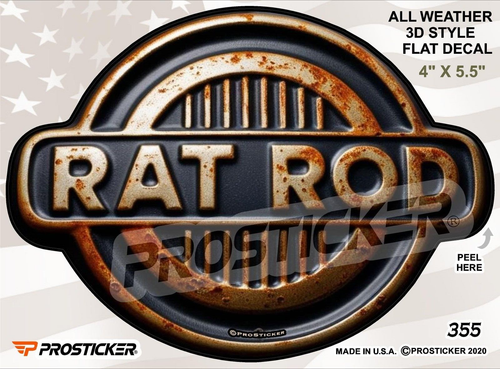 Rat Rod Decal Rust 4"x5.5 ProSticker 355 | eBay