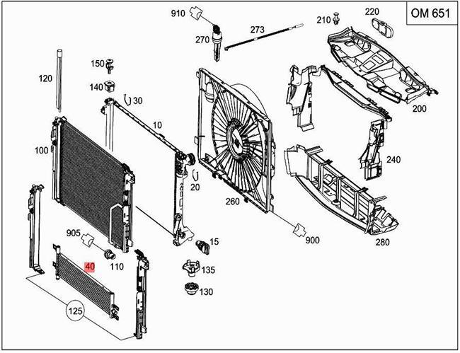 Genuine Water Cooler MERCEDES S212 W212 2125000803 for sale online | eBay