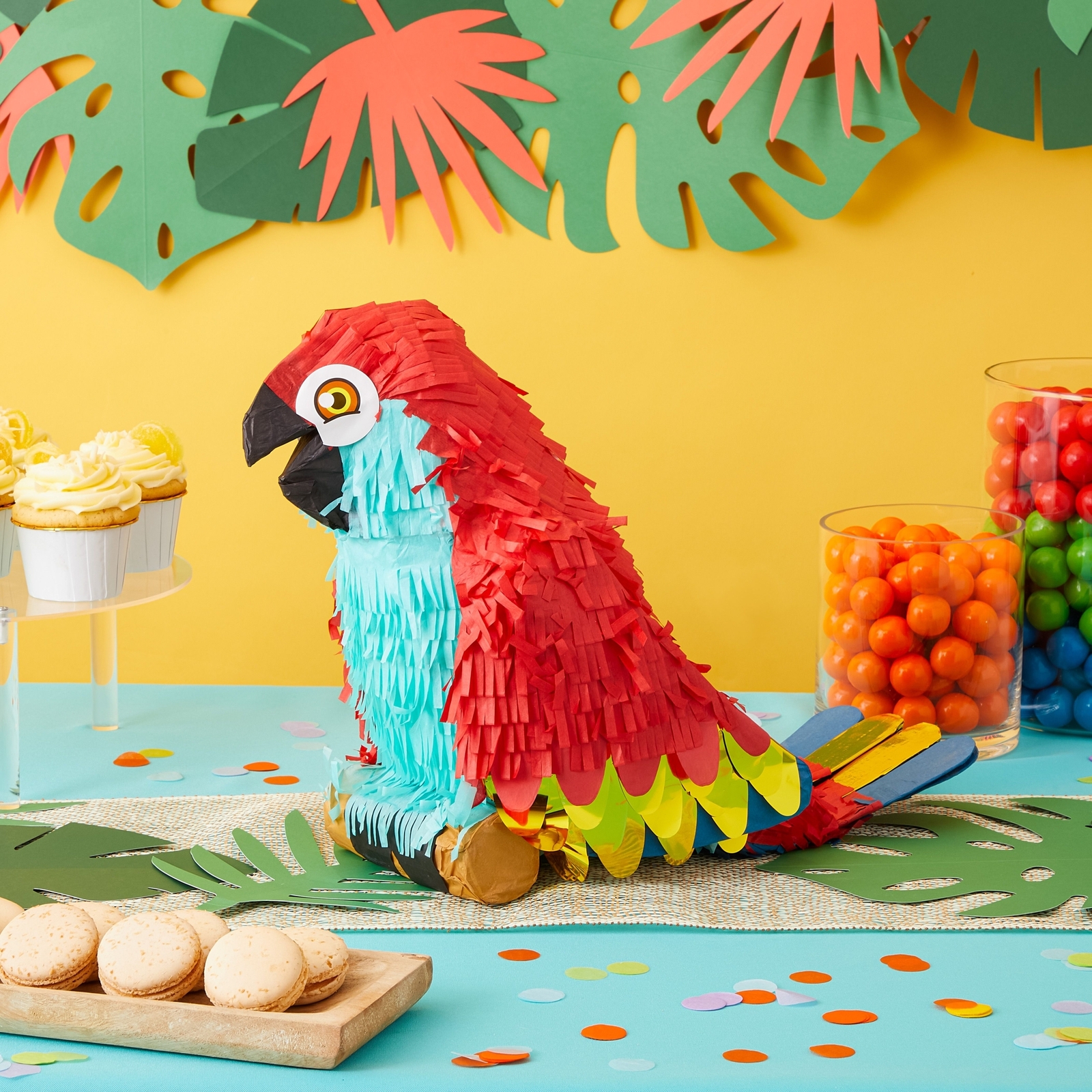 Small Parrot Pinata for Pirate Party Decorations, Tropical Birthday ...